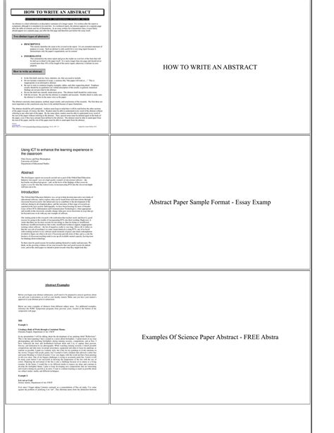 Write Abstract For Research Paper Pdf