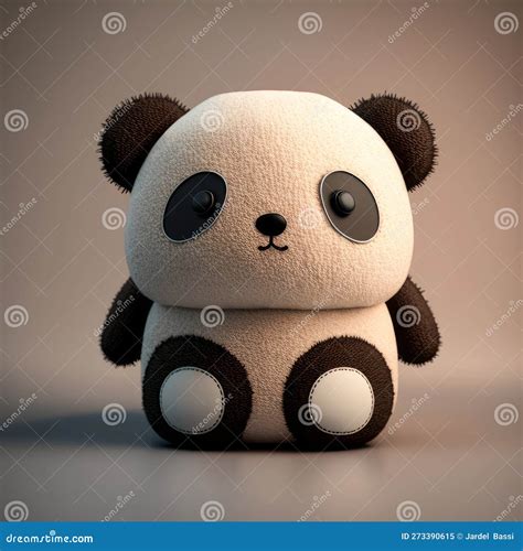 Cute Squishy Panda Plush Toy Illustration Stock Illustration Illustration Of Plush Black