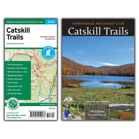 Catskill Map And Book Combo New York New Jersey Trail Conference