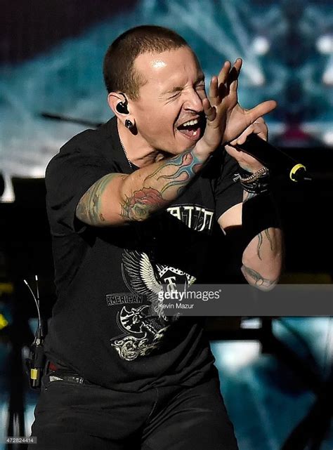 Singer Chester Bennington Of Linkin Park Performs Onstage During Rock