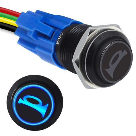 Gephynm Horn Button Momentary Push Button Switch Horn Switch For Car