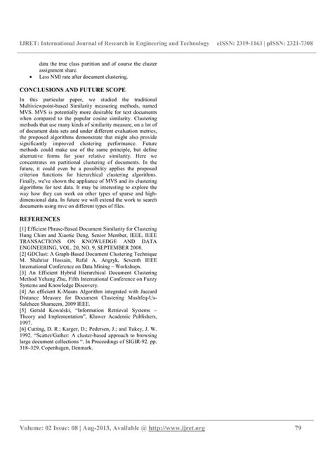 Hierarchal Clustering And Similarity Measures Along Pdf