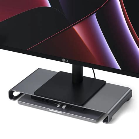 Satechi USB C Monitor Stand Hub XL Maximum Productivity With Modern Design And Essential