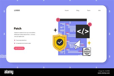 patch software web banner or landing page operating system updates
