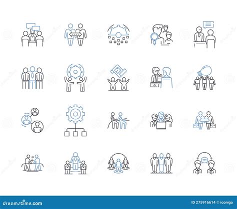 Financial Management Line Icons Collection Budgeting Accounting Investment Cashflow Risk