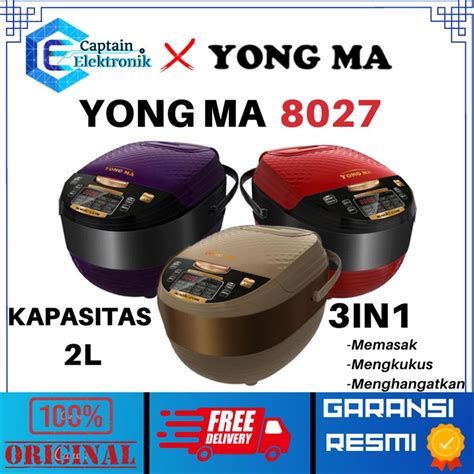 Jual Magic Com Yong Ma Smc 8027 Yongma Smc8027 Smc 8027 Rice Cooker Digital 2liter Shopee
