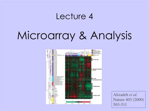 ppt lecture 4 microarray and analysis powerpoint presentation free