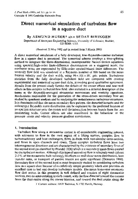 pdf direct numerical simulation of turbulent flow over riblets