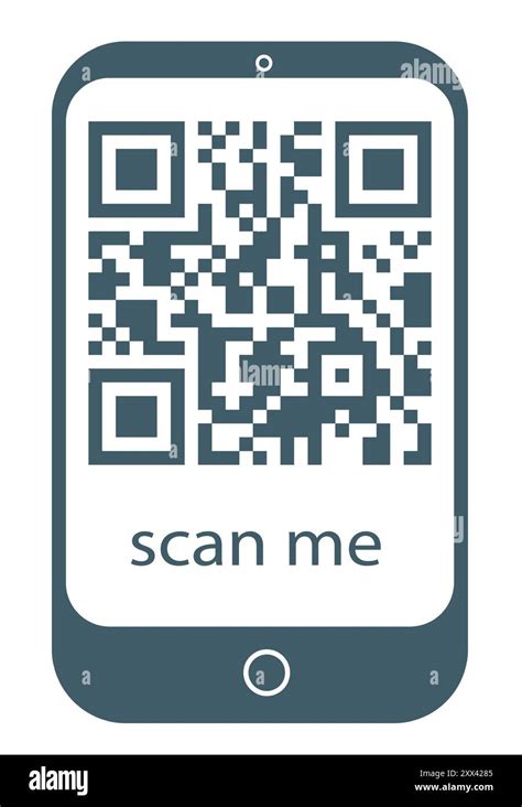 QR Code Displayed On Smartphone Screen Icon With Scan Me Text Underneath Minimalistic Design On