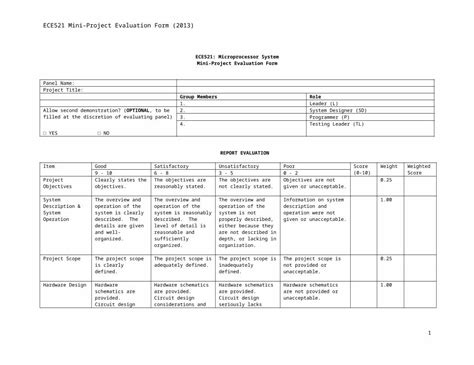 DOC ECE Project Evaluation Form DOKUMEN TIPS