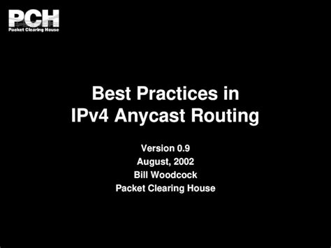 Ppt Best Practices In Ipv4 Anycast Routing Dokumentips