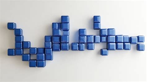 Glossy Interlocking Blue Forms Create A Complex Structure Of Abstract Geometric Shapes With A