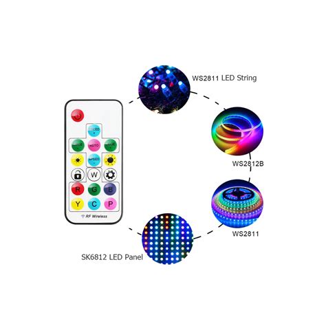 RGB RGBW Pixel IC LED Controller With RF Remote Control V DC Pixels
