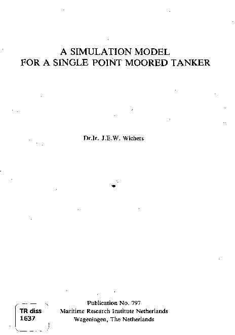 Pdf A Simulation Model For A Single Point Moored Tanker