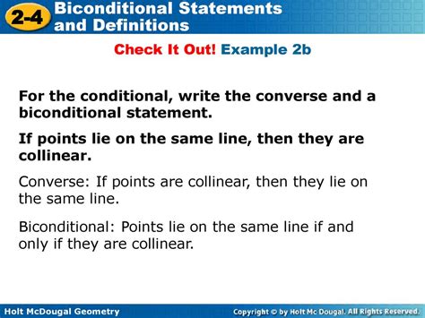 Biconditional Statements And Definitions Ppt Download