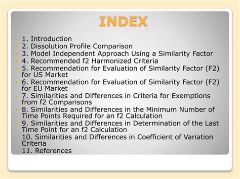 Guidance Requirement For Evaluation Of Similarity Factor F2 Across