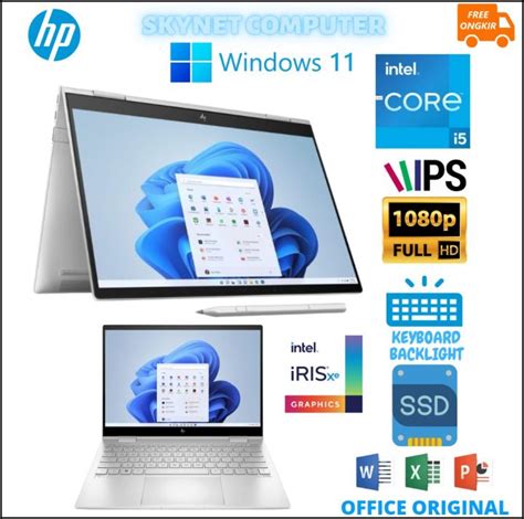 Hp Envy X Bf Tu Intel Core I U Ram Gb Ssd Gb Fhd Ips Windows Dan Office