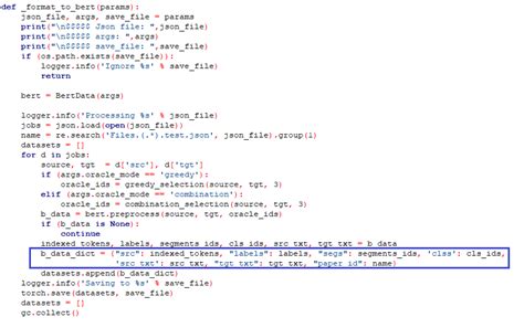 Pre Processing New Data Set For BertSum Issue Nlpyang BertSum GitHub