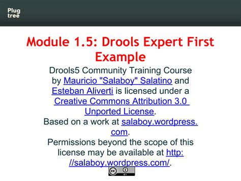 Drools5 Community Training Module 15 Drools Expert First Example Ppt