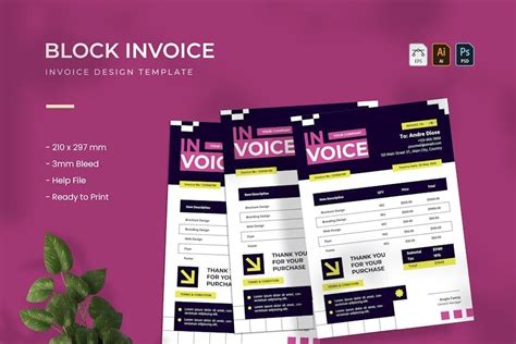 Block Invoice Template Themenplugin City Unlimited Creative Resources Elementor Template
