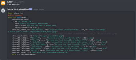 Python Discord Bots Formatting Text