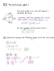 5 1 Unit Circle Part 1 Pdf Course Hero