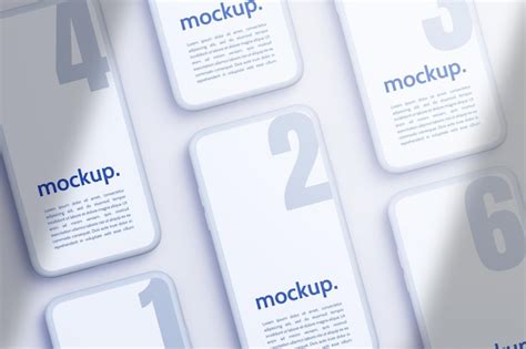 Premium Psd Phone Device Multi Screen Responsive Clay Mockup Web App