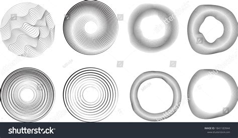 Flow Lines Vector Illustration Technology Rounded Stock Vector Royalty