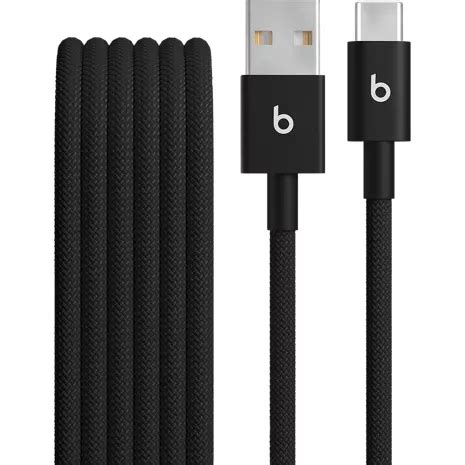 Beats Usb A To Usb C 15m Woven Cables In Bolt Black 2 Pack Shop Now