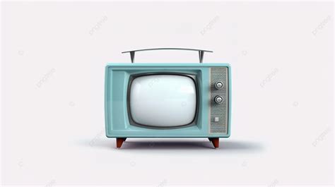 고립 된 흰색 배경에 3d 블루 아날로그 Tv 빈티지 Tv 레트로 텔레비전 오래된 Tv 배경 일러스트 및 사진 무료 다운로드 Pngtree