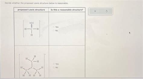 Solved Decide Whether The Proposed Lewis Structure Below Is Chegg