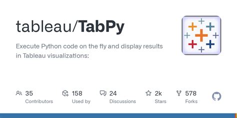 GitHub Tableau TabPy Execute Python Code On The Fly And Display Results In Tableau