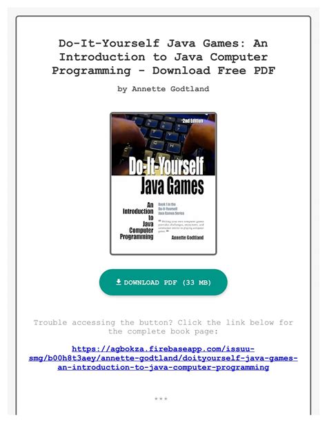 Ebook Pdf Do It Yourself Java Games An Introduction To Java Computer