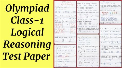 Olympiad Part3logical Reasoning Olympiad Question Paper For Grade 1 Olympiadpreparation