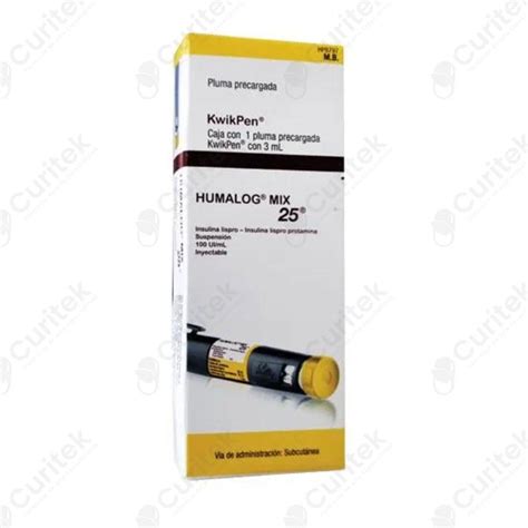 Humalog Mix 25 Kwikpen 100 Ui 3 Ml Insulina Lispro Lilly