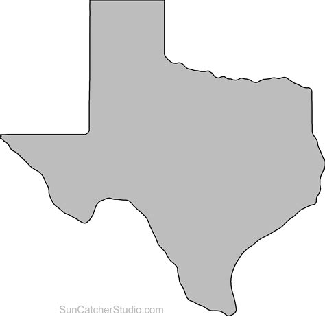 Download Texas Map Outline Png Shape State Stencil Clip Art