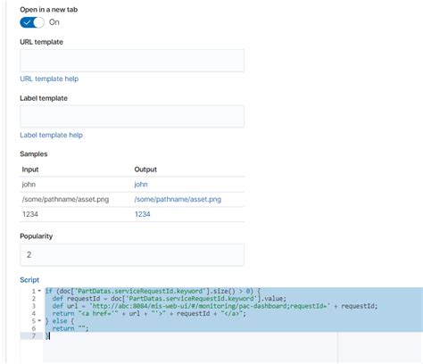Kibana Url Template Scripted Field Kibana Discuss The Elastic Stack