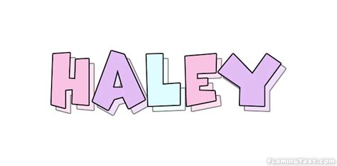 Haley Лого Бесплатный инструмент для дизайна имени от Flaming Text