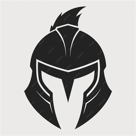 Premium Vector Classic Spartan Helmet Silhouette