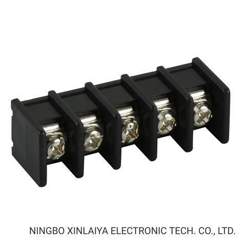 Black Colour Barrier Terminal Block 762mm Terminal Block And Pcb Connector