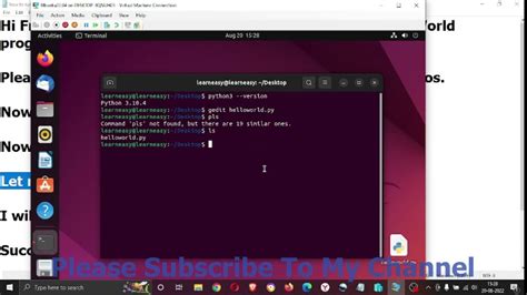 How To Run Hello World Program In Python On Ubuntu Source Code 2022 Learn Easy Youtube