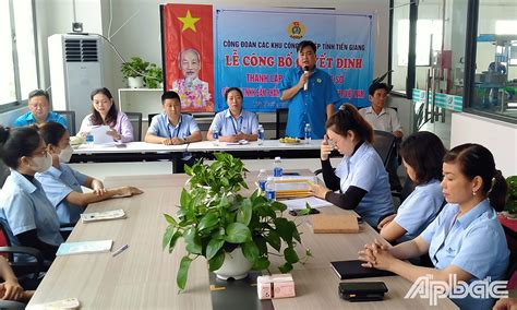 Thành lập Công đoàn cơ sở Công ty TNHH Sản phẩm thể thao giải trí Goleader Việt Nam Báo Ấp Bắc