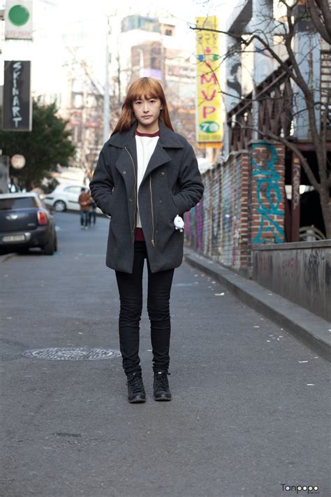 길거리 헤어스타일 원랭스 롱 비비드 컬러 헤어스타일 2014년 여자 헤어스타일 홍대 길거리 겨울 패션스타일 2014년 여자 헤어스타일