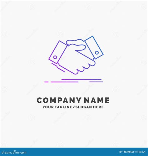 Handshake Hand Shake Shaking Hand Agreement Business Purple