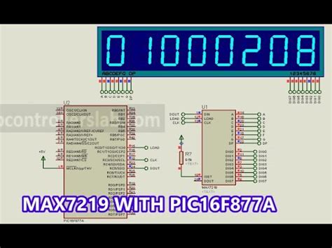 MAX7219 Interfacing With 8 Digit Seven Segment Display Using Pic Microcontroller YouTube