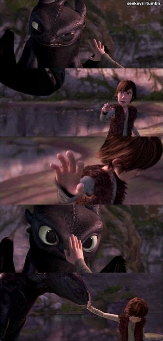 Toothless And Hiccup Touch