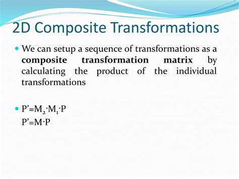 2d Transformatiomcomputer Graphics 2d Translation Rotation And Scaling