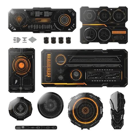 Premium PSD Scifi Digital Interface Elements HUD For Game UI UX KIT