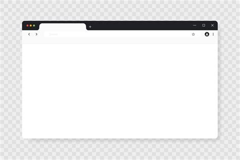 premium vector the empty browser window night mode realistic web page