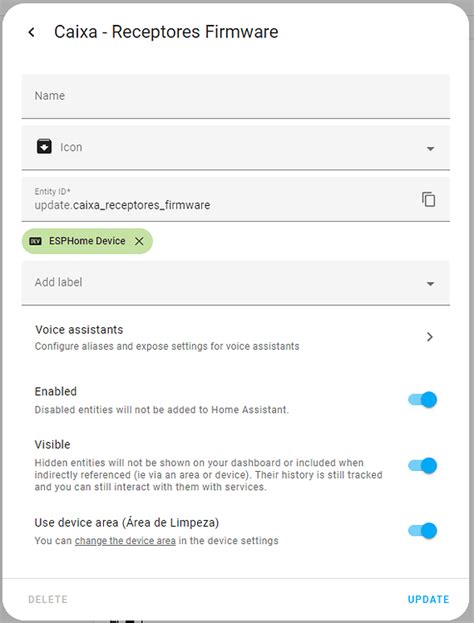 can t update esphome devices using service from ha esphome home